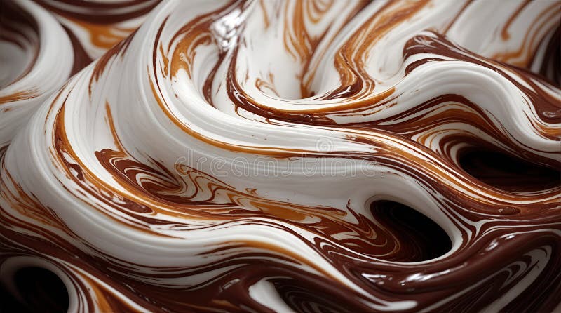 Melted Liquid Milk Chocolate and Carame Stock Illustration ... Melted Liquid Milk Chocolate and Carame Stock Illustration ...