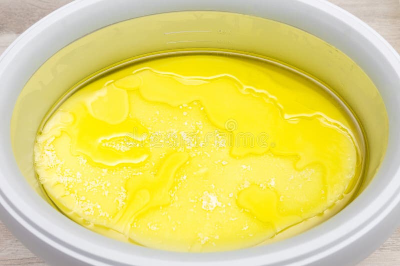 Melted Paraffin in a Wax Machine, Close-up Stock Image - Image of body ...