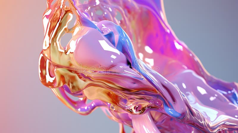 Melted Plastic Texture with Dynamic Effect. Liquid Glossy Background ...