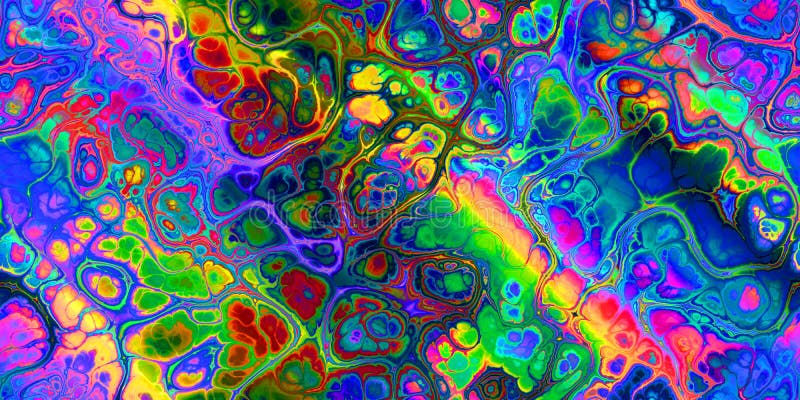 Melted Rainbow Color Marbled Seamless Tile Stock Illustration ...