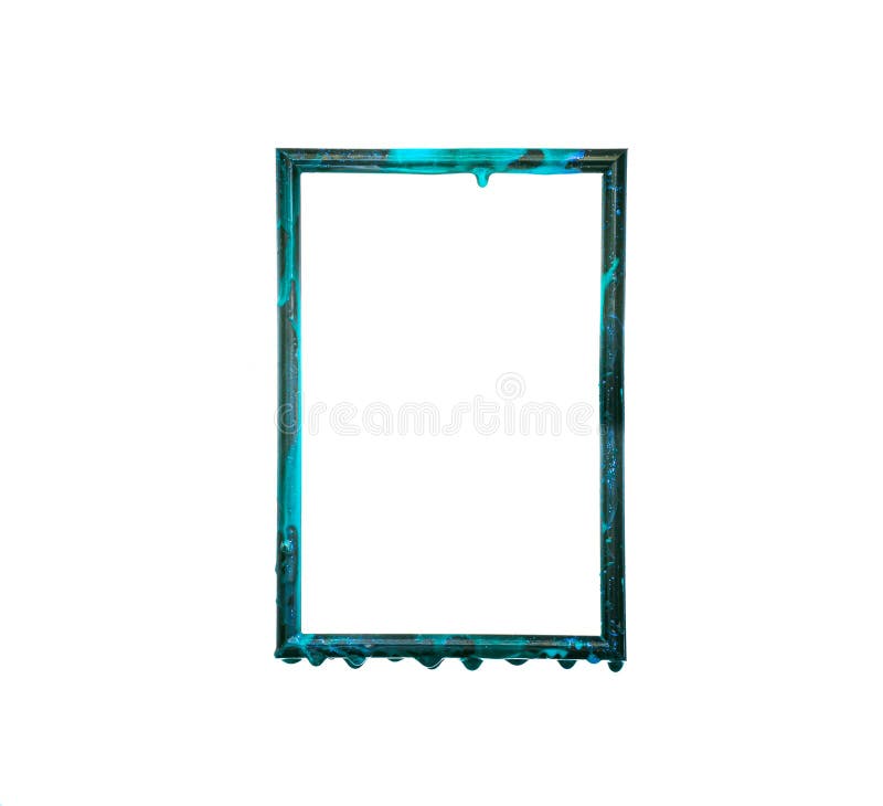 Melted Shiny Blue Frame Isolated on White Stock Image - Image of color ...
