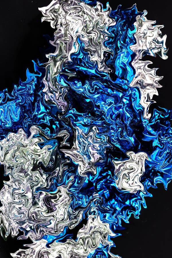 Melted silver blue wrapper stock image. Image of melt - 114804825