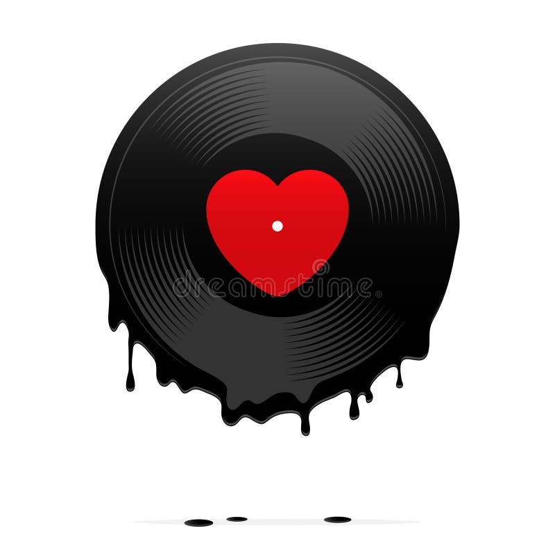 Vinyl record heart stock vector. Illustration of disc - 28792067