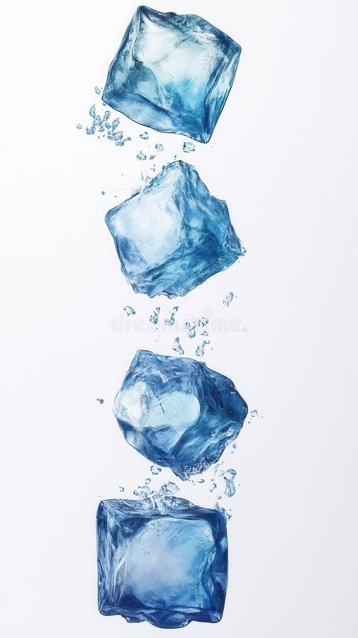 Melting Backdrop Cubes Falling Dramatically, Scattering Varying Shapes ...