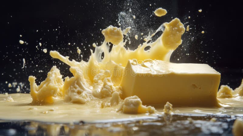 Melting Butter Splash: Dynamic Food Photography Stock Illustration ...