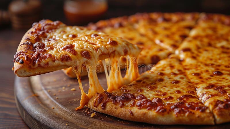 Melting Cheese on a Slice of Pizza Stock Photo - Image of pepperoni ...