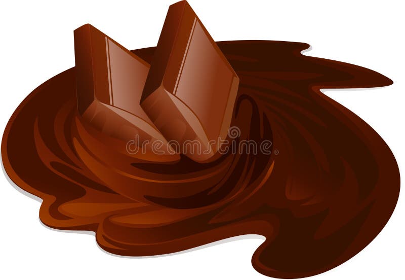 Melting chocolate bars stock vector. Illustration of melted - 35233359