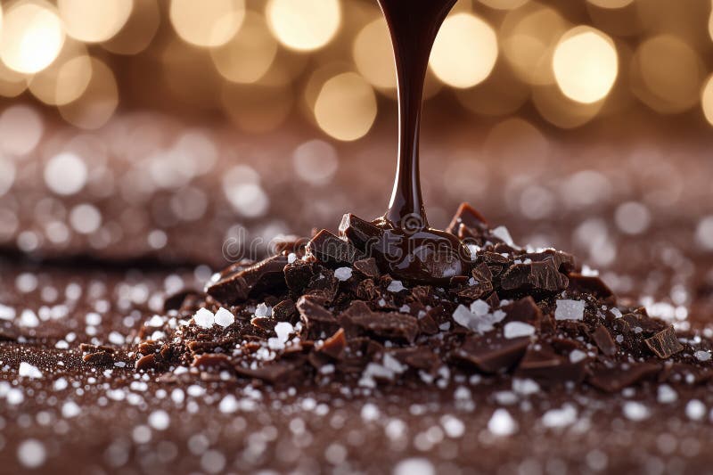 Melting Chocolate Cascades Over Crushed Pieces in a Rich, Indulgent Setting Stock Image - Image ...