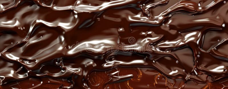 Melting Chocolate Texture, Brown and Glossy Stock Image - Image of wave ...