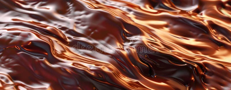 Melting Chocolate Texture, Brown and Glossy Stock Photo - Image of ...