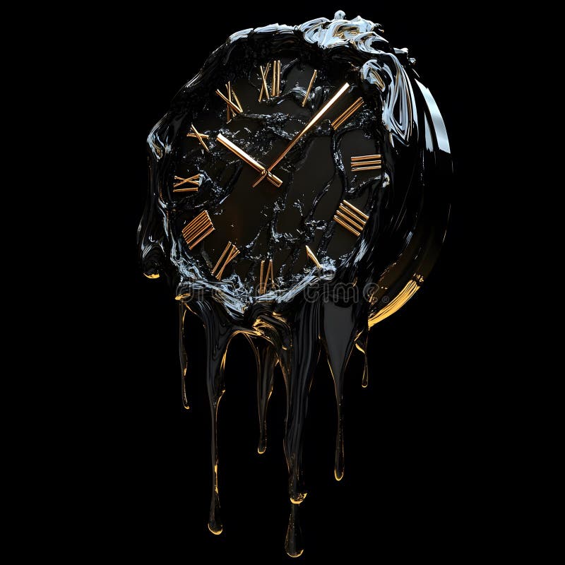 Melting Clock Design, Artistic Representation of Time Stock ...