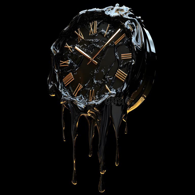 Melting Clock Design, Artistic Representation of Time Stock ...