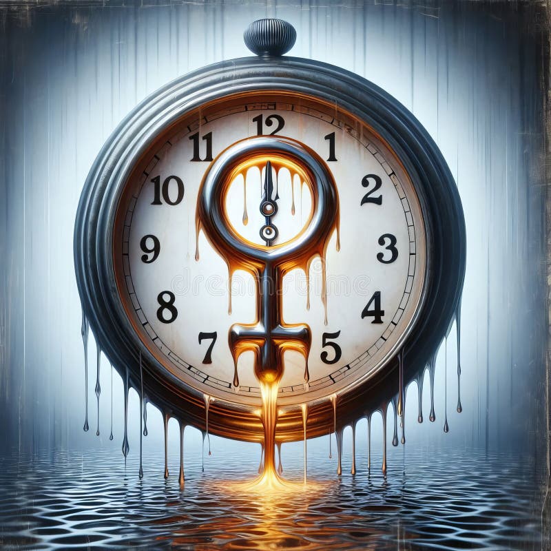 Melting Clock Equality a Digital Collage Featuring a Melting Clo Stock ...