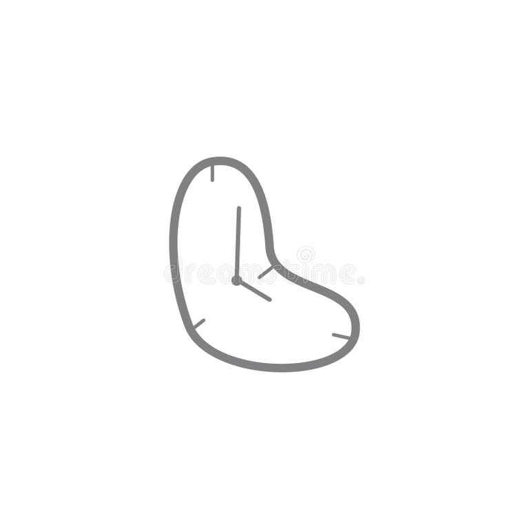 Melting Clock Icon. Vector Illustration Decorative Design Stock Vector ...