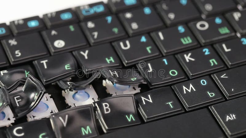 Computer Keyboard Melt High Temperature Stock Video - Video of death ...