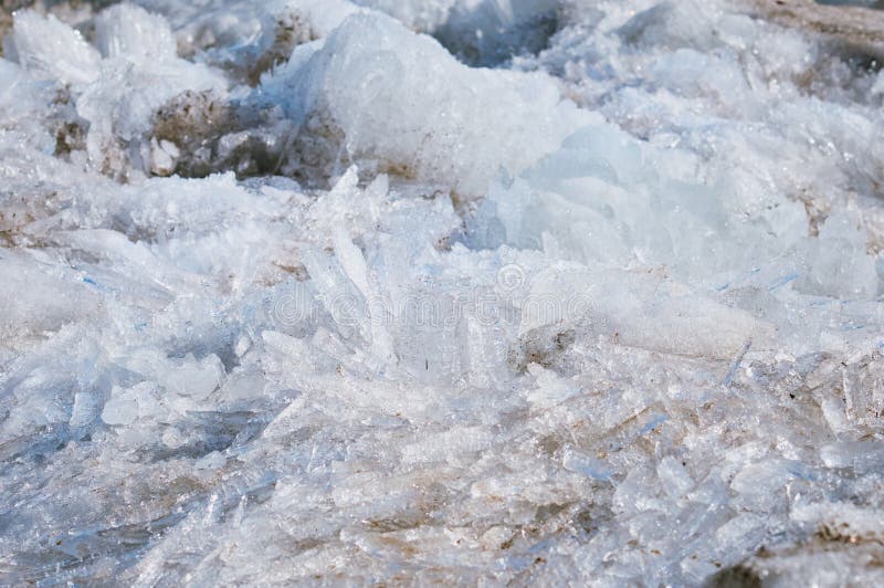 Spring Ice Drift on the River Stock Image - Image of frost, island ...