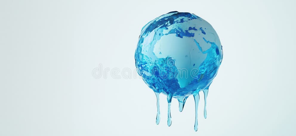 Melting Earth Globe Representing Climate Change and Environmental ...