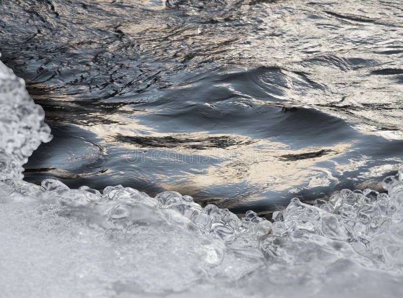 Melting edge of ice stock photo. Image of spring, river - 49971718