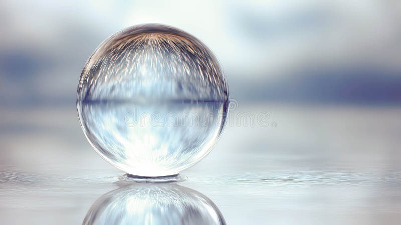 Melting Globe Shaped Ice Cube on Reflective Surface Symbolizes Global ...