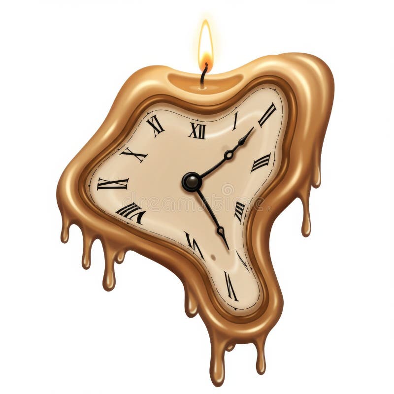 A Gold Clock Sitting on Top of a Pile of Paper Flowers. Generative AI ...