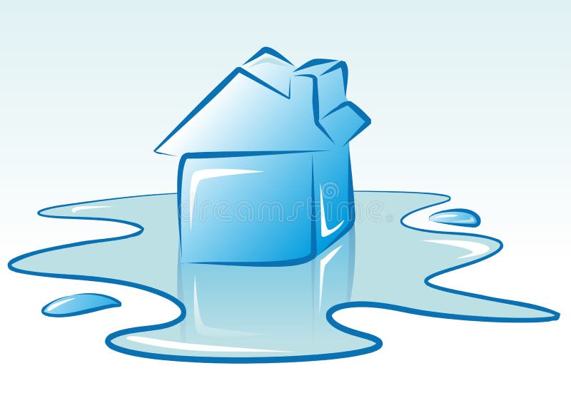 Melting house stock vector. Illustration of broker, agencies - 6707629