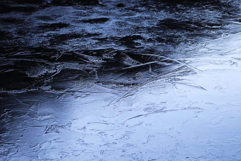 Melting Ice. Beautiful Winters Patterns. Cloudy Sky Stock Photo - Image ...