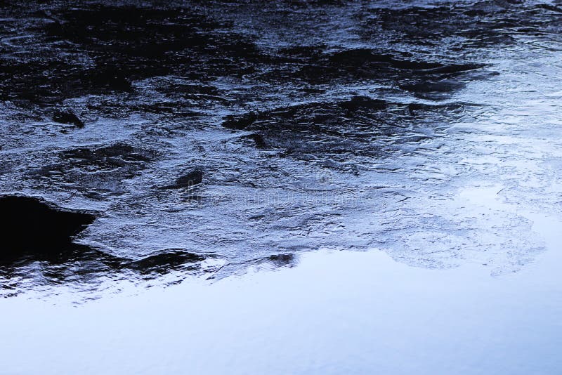 Melting Ice. Beautiful Winters Patterns. Cloudy Sky Stock Photo - Image ...