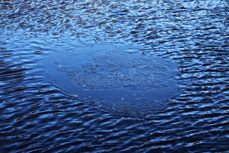 Melting Ice. Beautiful Winters Patterns. Cloudy Sky Stock Image - Image ...