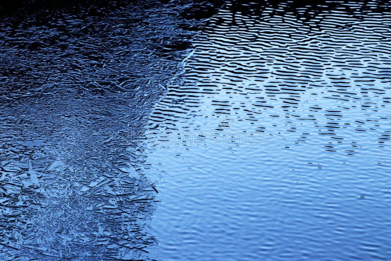 Melting Ice. Beautiful Winters Patterns. Cloudy Sky Stock Photo - Image ...