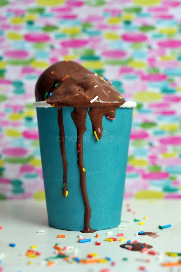 Melting Ice Cream stock photo. Image of paper, pink, yellow - 72255248