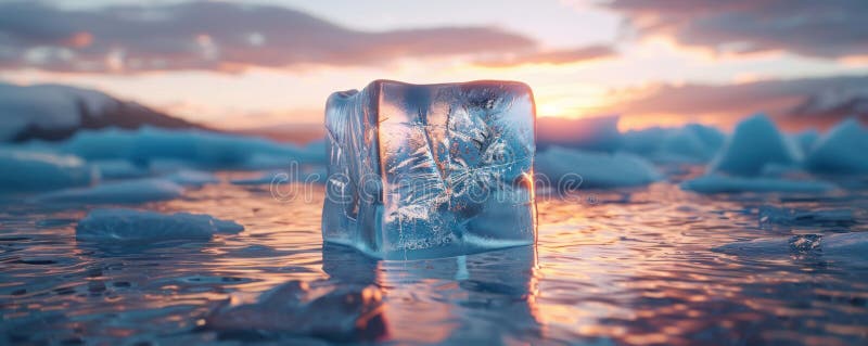 A Melting Ice Cube As a Metaphor for the Disappearing Glaciers and ...