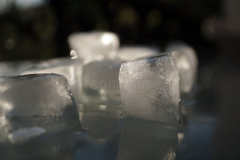 Melting Ice Cubes Close Up stock image. Image of melting - 138957663