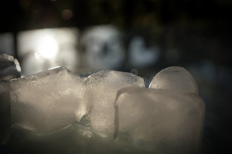 Melting Ice Cubes Close Up stock image. Image of tehxture - 138957815