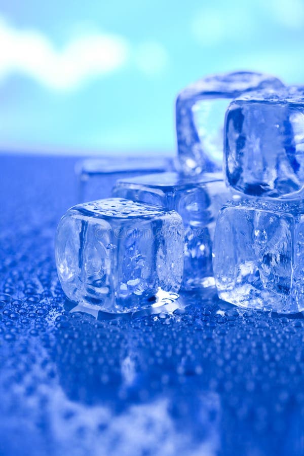 Melting Ice Cubes, Cold and Fresh Concept Stock Image - Image of cold ...
