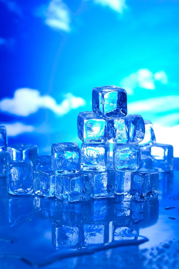 Melting Ice Cubes, Cold and Fresh Concept Stock Photo - Image of heap ...