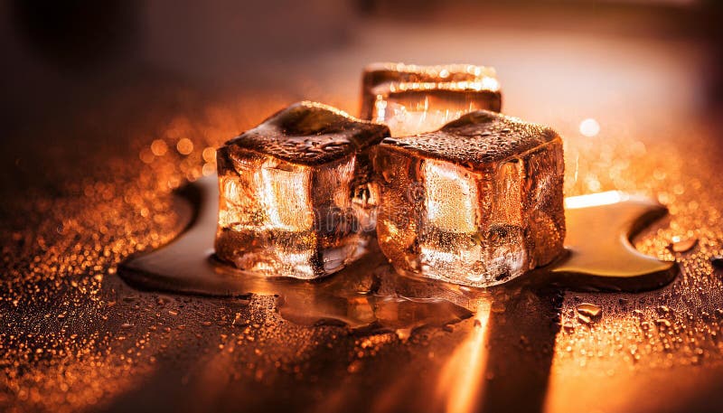 Melting ice cubes stock illustration. Illustration of closeup - 350232154