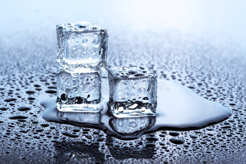 Melting ice cubes stock image. Image of refrigerate - 247080391