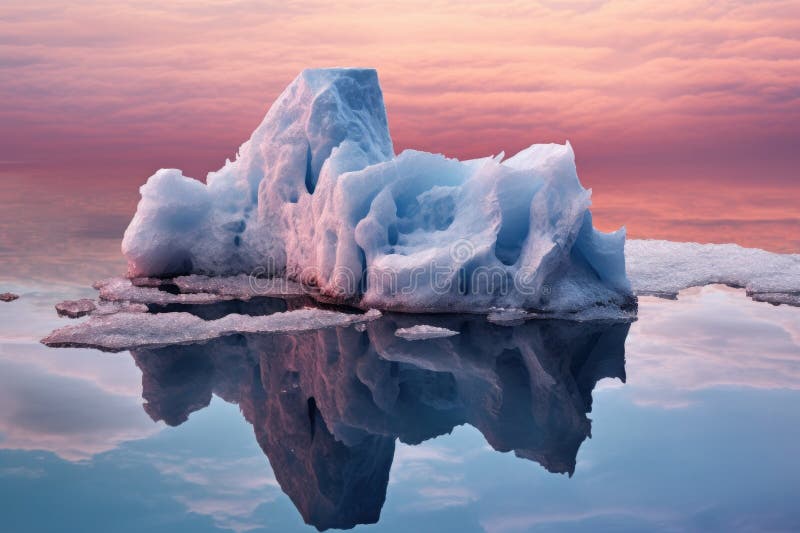 Melting Ice Formations Reflecting Climate Change Stock Image - Image of ...