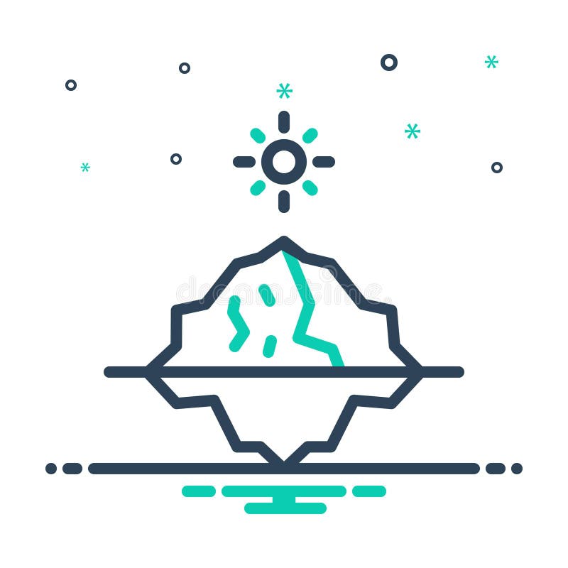 Mix Icon for Melting Ice, Melting and Frozen Stock Vector ...