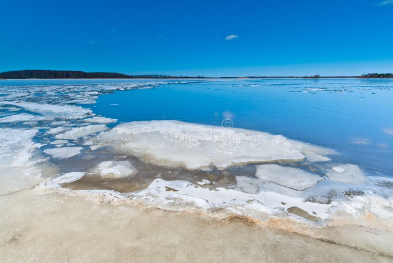 Melting ice on the lake stock photo. Image of beautiful - 29282922