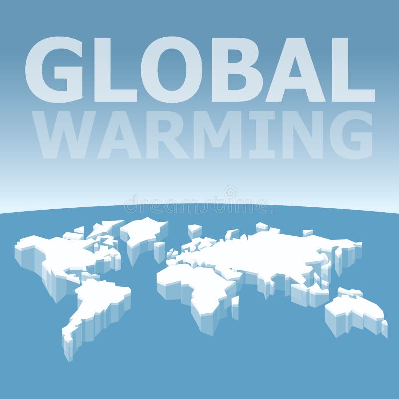 Melting Ice Map of World stock vector. Illustration of berg - 166189981