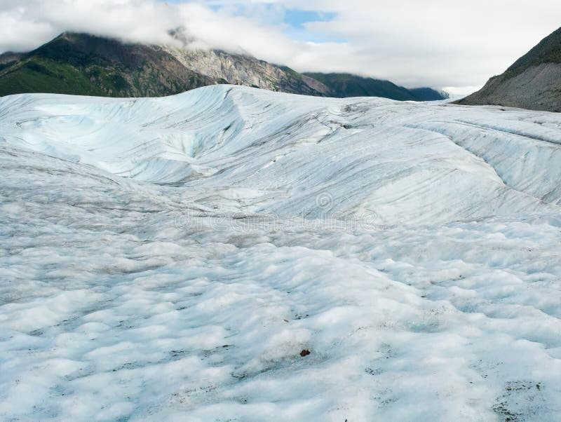 Melting Ice Relieves Sweeping Layers of Glacier Ice Stock Photo - Image ...
