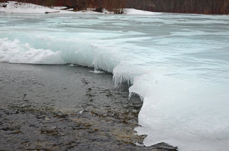 The Melting of Ice on the River in the Beginning of Spring. Irkutsk ...