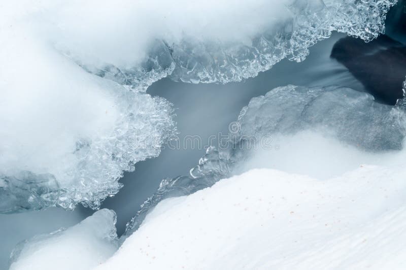 Melting ice on river stock image. Image of snow, abstract - 136670525