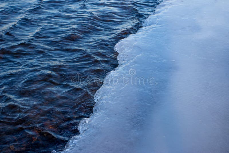 Spring Ice Drift on the River Stock Image - Image of frost, island ...