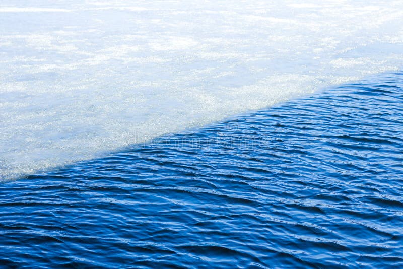 Spring Ice Drift on the River Stock Image - Image of frost, island ...