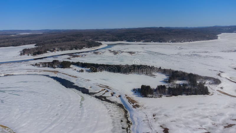 Melting Ice in the Spring on a Lake Stock Photo - Image of white ...