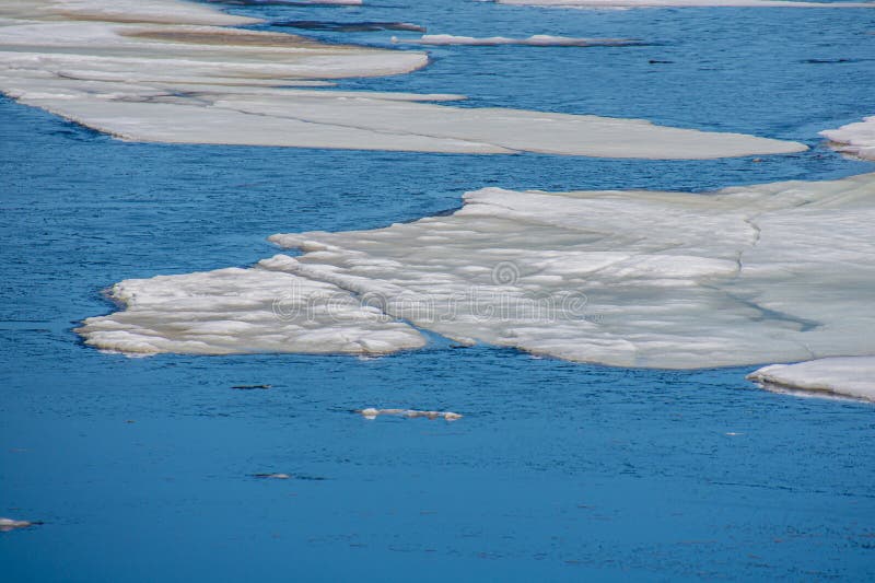 Melting Ice in the Spring on a Lake Stock Image - Image of tourism ...