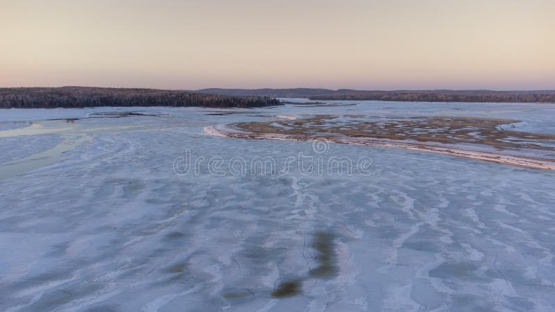 Melting Ice in the Spring on a Lake Stock Image - Image of canada ...
