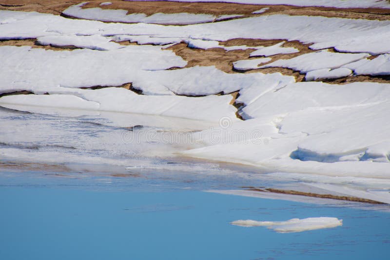 Melting Ice in the Spring on a Lake Stock Photo - Image of canadian ...
